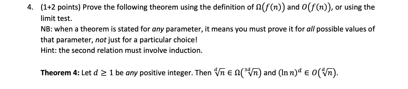 Solved (1+2 points) Prove the following theorem using the | Chegg.com