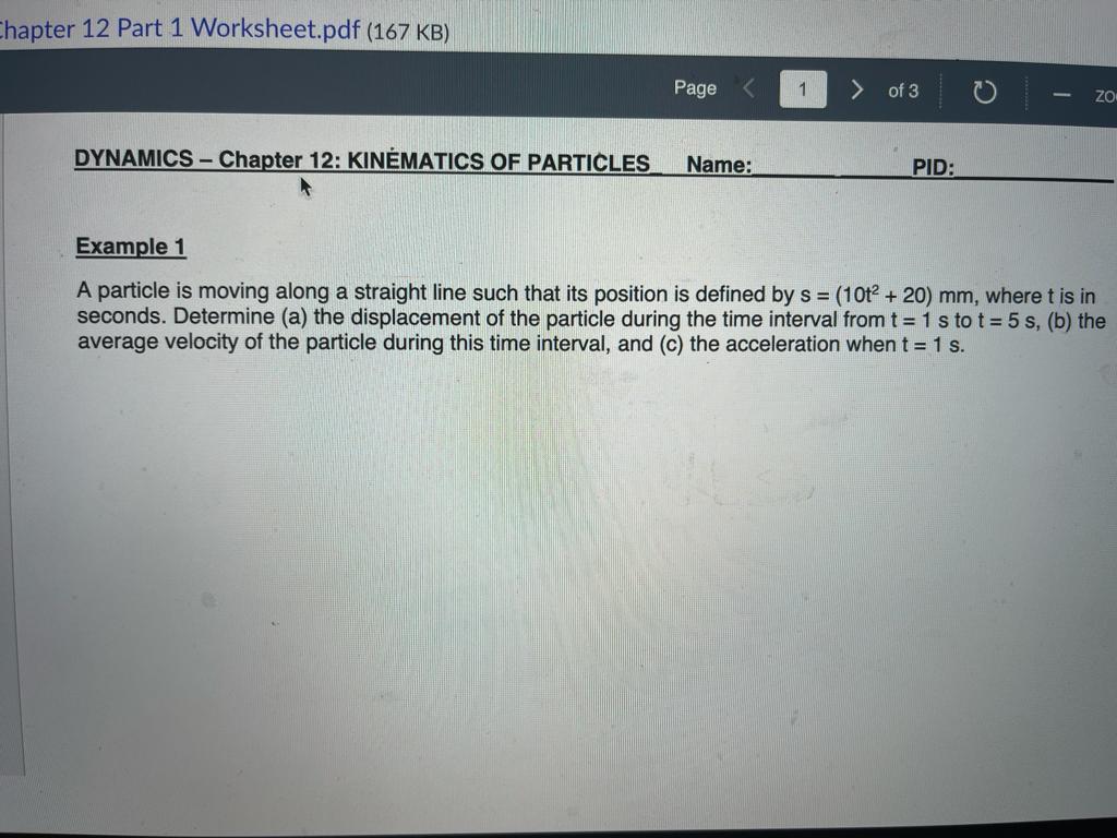 Solved Chapter 12 Part 1 Worksheet.pdf (167 KB) Page 1 of 3 | Chegg.com