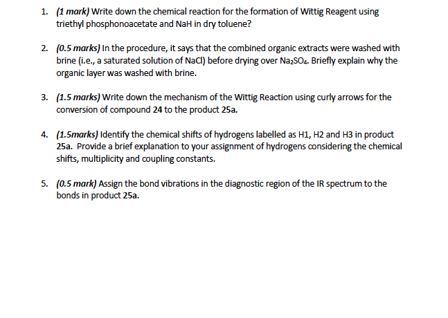 Solved The following procedure was extracted from the above | Chegg.com