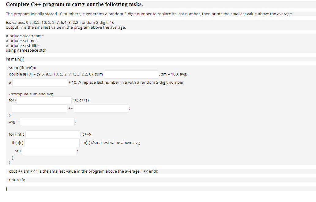 Solved Complete C Program To Carry Out The Following 