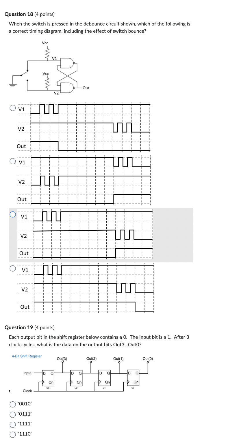 Solved Question 18 (4 points) When the switch is pressed in | Chegg.com