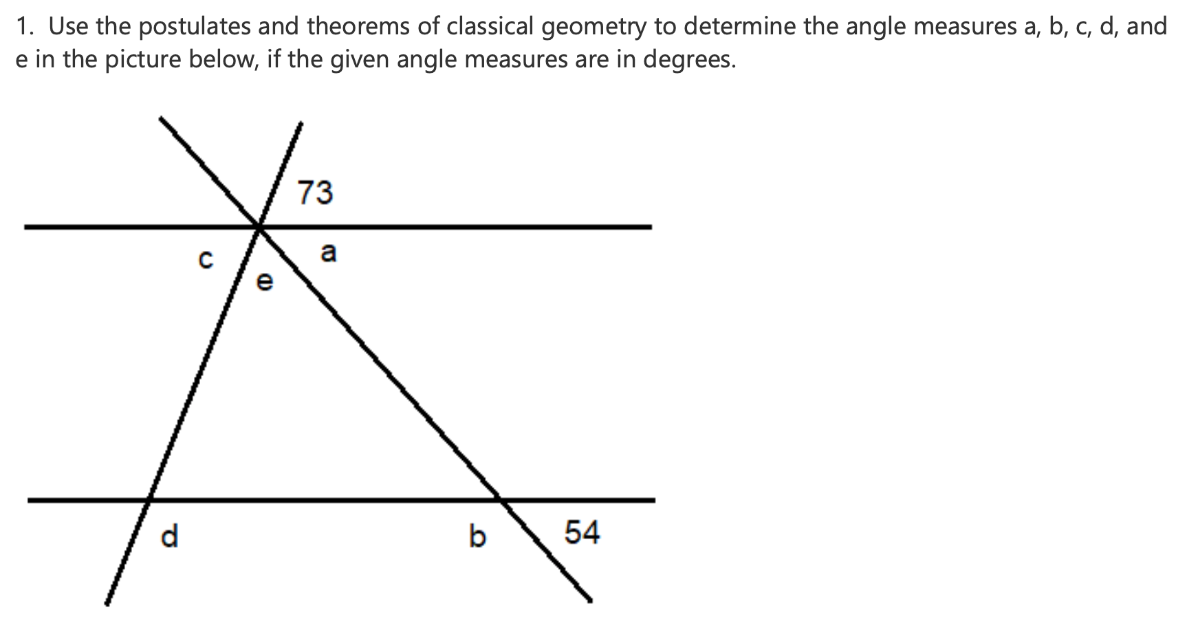 Solved 1 Use The Postulates And Theorems Of Classical 7019