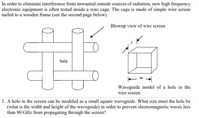 Solved In order to eliminate interference from unwanted | Chegg.com