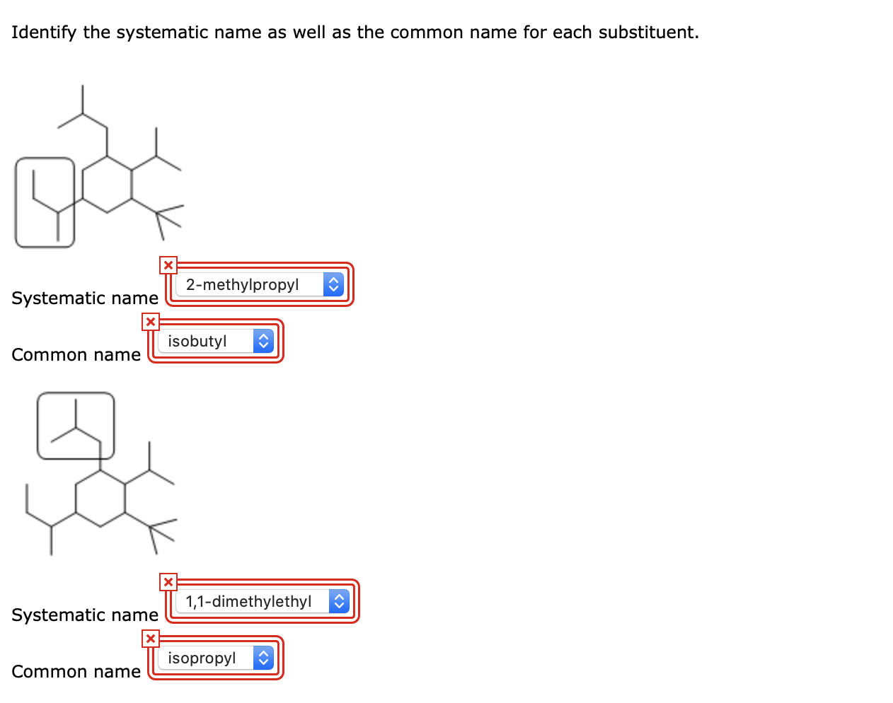 Solved Identify the systematic name as well as the common | Chegg.com