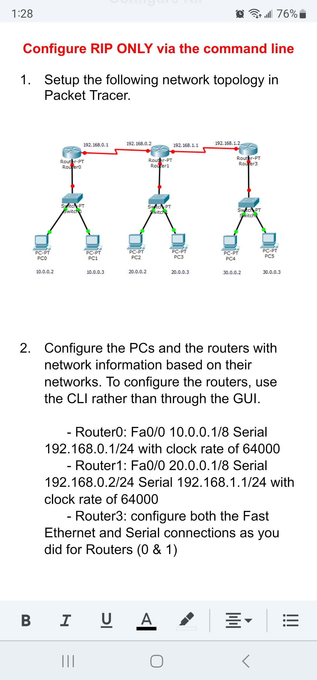 Solved 3. All the configuration is complete, attempt to send | Chegg.com