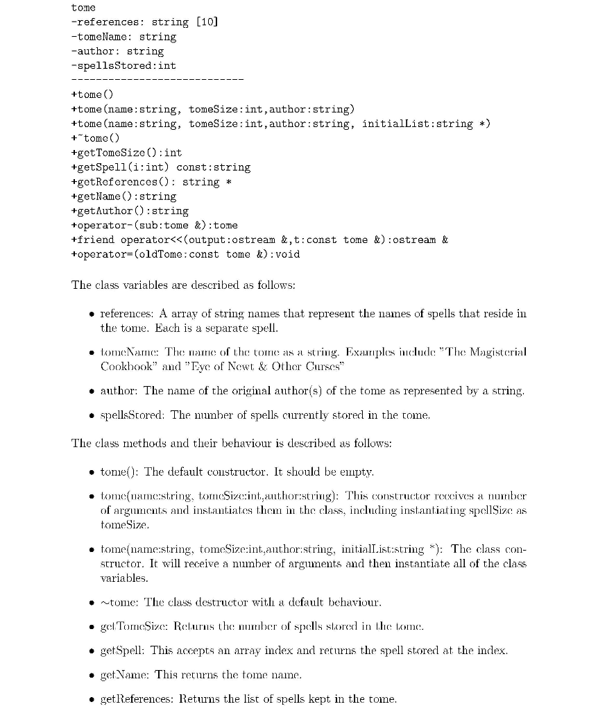 Solved Write c++ code using the following specs and test | Chegg.com