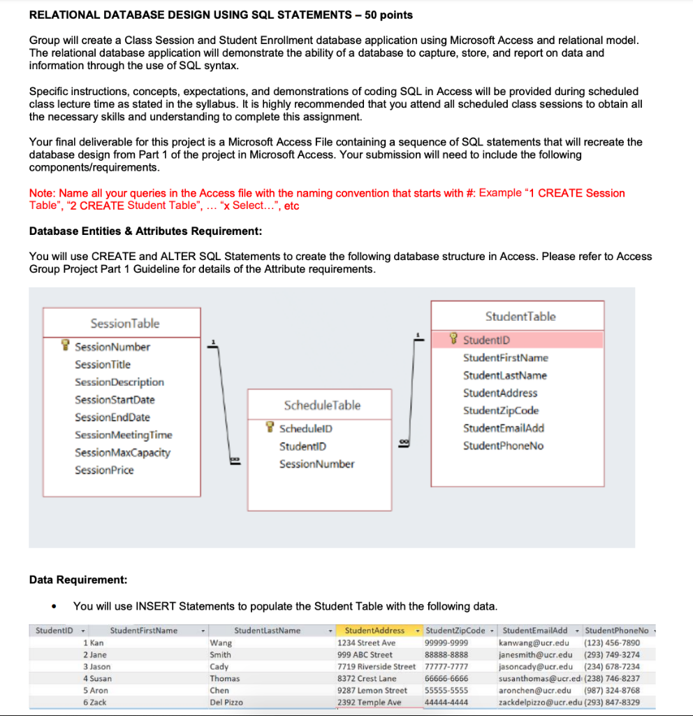 Solved Question: Can you produce an SQL statement titled SQL | Chegg.com