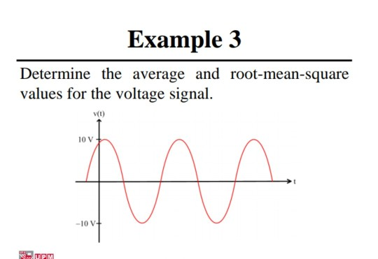 Solved Example 3 Determine the average and root-mean-square | Chegg.com