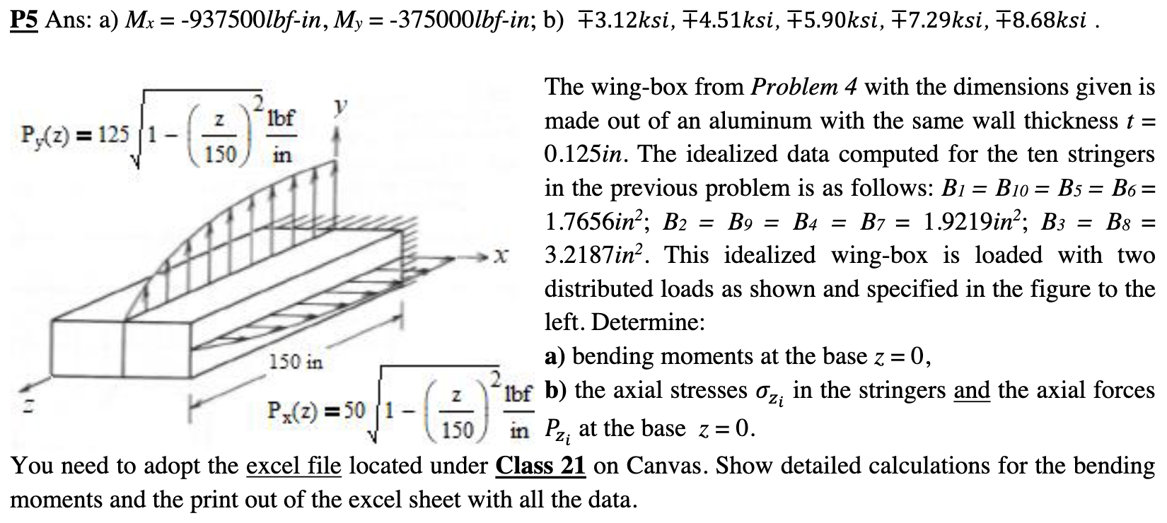 The wing-box from Problem 4 with the dimensions given | Chegg.com