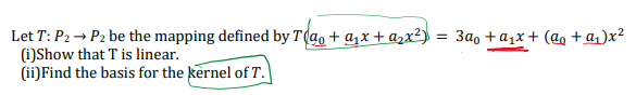 Solved Let T:P2→P2 be the mapping defined by | Chegg.com