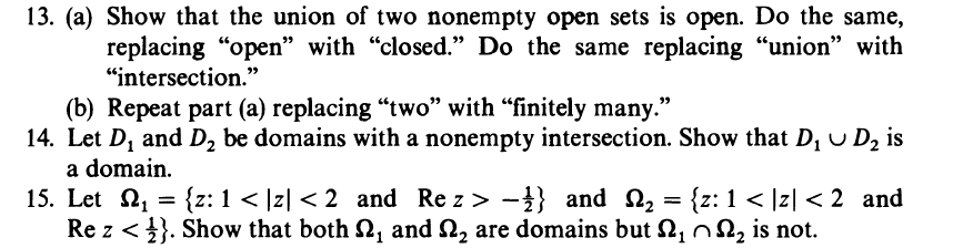 Solved 13. (a) Show that the union of two nonempty open sets | Chegg.com