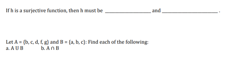 Solved If g is an injective function, then g must be If f | Chegg.com
