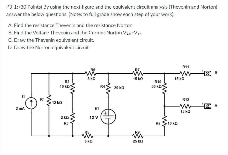 Solved P3-1: (30 Points) By using the next figure and the | Chegg.com