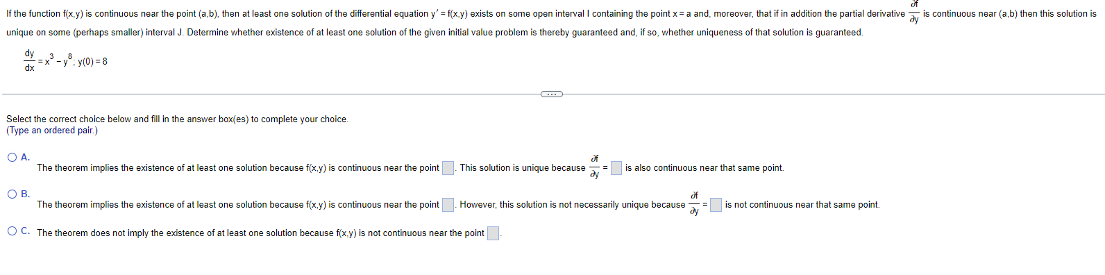 Solved unique on some (perhaps smaller) ﻿interval J. | Chegg.com