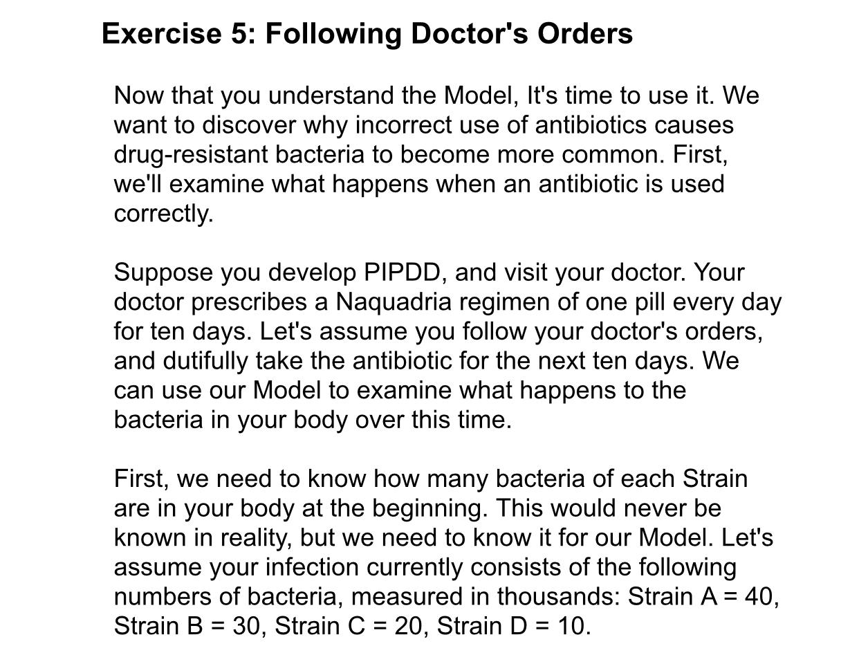 Solved Exercise 5: Following Doctor's Orders Now that you | Chegg.com