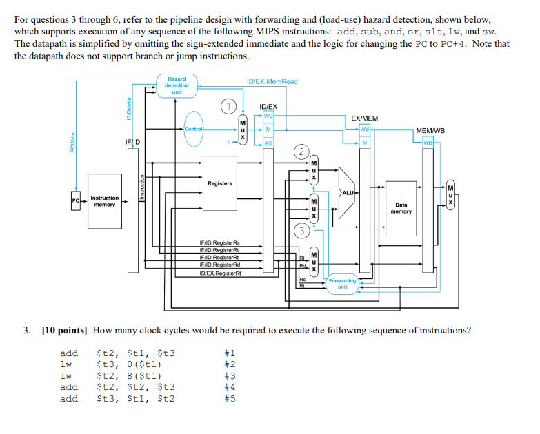 For questions 3 through 6 , refer to the pipeline | Chegg.com