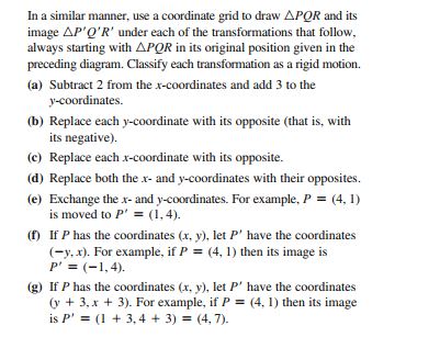 Solved 4. Rigid Motions with Coordinates. Rigid motions can | Chegg.com