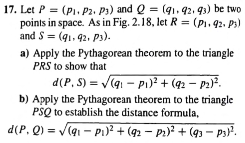Solved 17. Let P=(p1,p2,p3) and Q=(q1,q2,q3) be two points | Chegg.com
