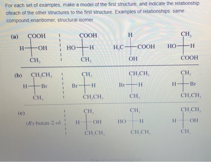 Solved For each set of examples, make a model of the first | Chegg.com