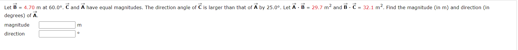 Solved degrees) of A. magnitude direction m∘ | Chegg.com