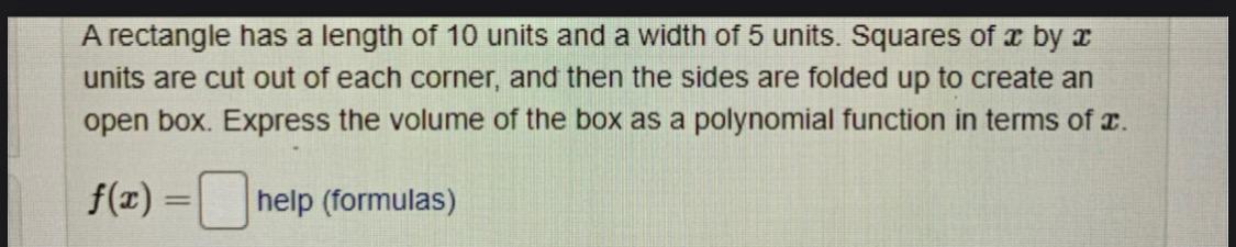 Solved A rectangle has a length of 10 units and a width of 5 | Chegg.com
