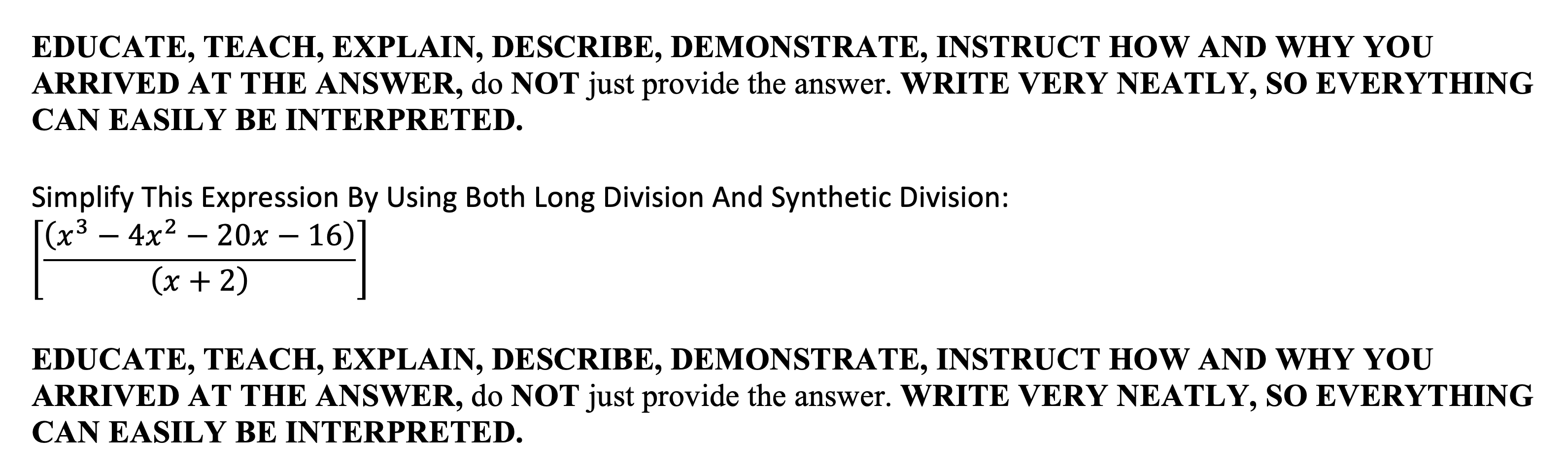 Solved EDUCATE, TEACH, EXPLAIN, DESCRIBE, | Chegg.com