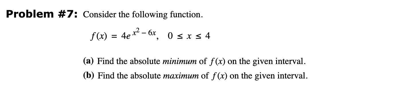 Solved by an EXPERT Problem #7: Consider the following | Chegg.com