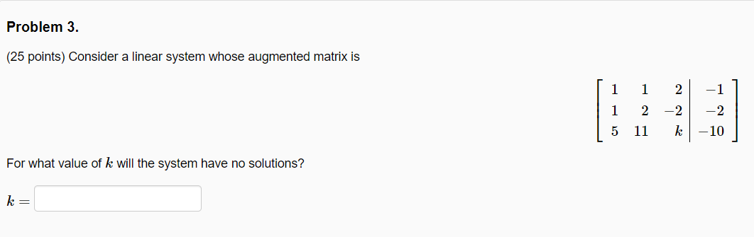 Solved Problem 3 25 Points Consider A Linear System Whose 7202