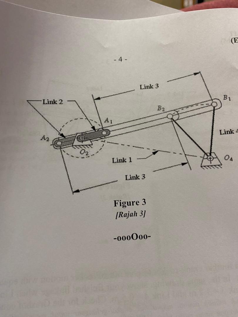 Solved b) Figure 3 shows a fourbar Grashof crank-rocker. | Chegg.com
