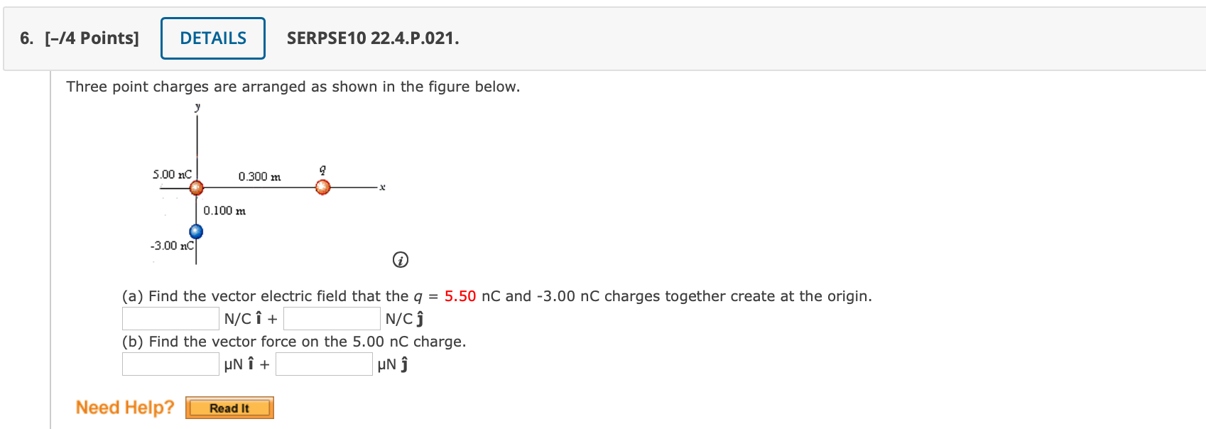 Solved Three point charges are arranged as shown in the | Chegg.com