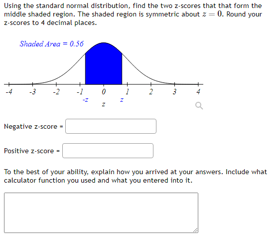 Solved Using the standard normal distribution, find the two | Chegg.com