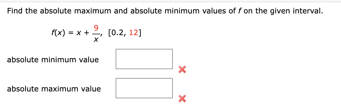 Solved Find the absolute maximum and absolute minimum values | Chegg.com