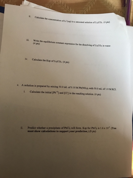Solved AP CHEM Quiz: Ksp Name Date Hr 1. The Ksp for silver | Chegg.com