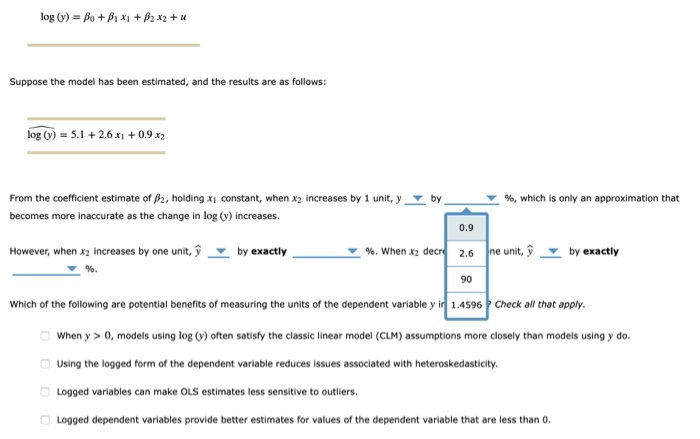 Solved Suppose the model has been estimated, and the results | Chegg.com