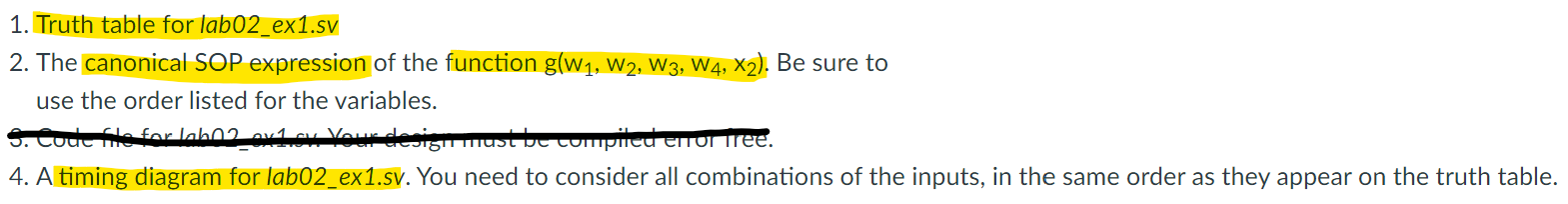 Solved Code: module lab02_ex1 ( input logic w1, w2, w3, | Chegg.com