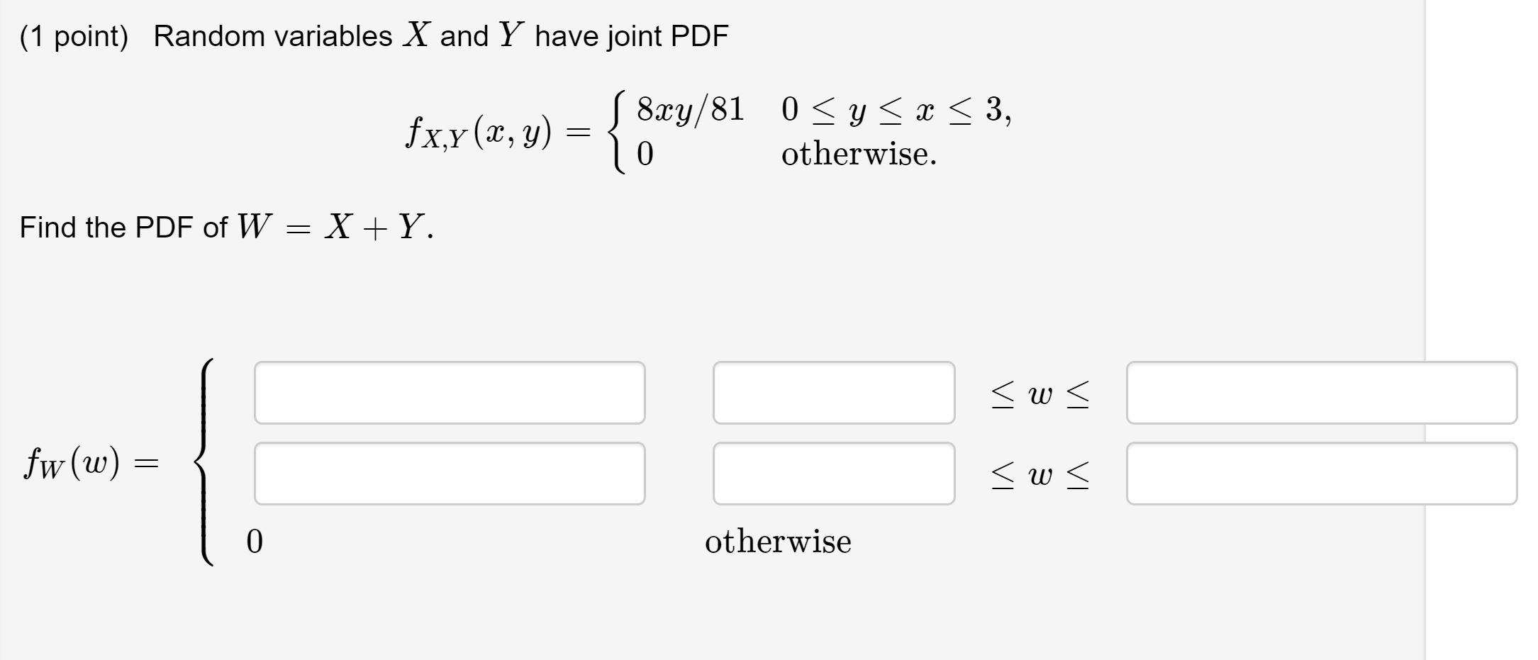 Solved 1 Point Random Variables X And Y Have Joint Pdf For