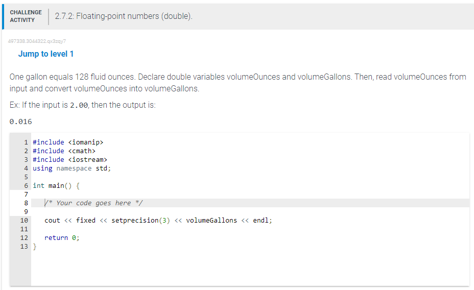 Solved 497338.3044322.q×3zqy7 Jump to level 1 One gallon | Chegg.com