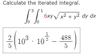 Solved Calculate the iterated integral. Il care (6x2y – 4x) | Chegg.com