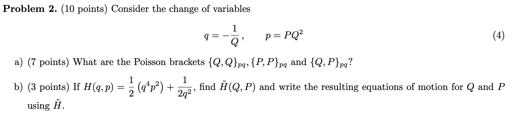 Solved Problem 2. (10 points) Consider the change of | Chegg.com