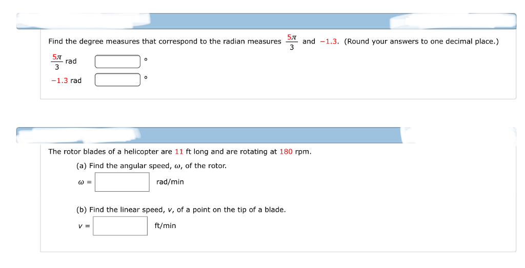 Solved Find the degree measures that correspond to the | Chegg.com
