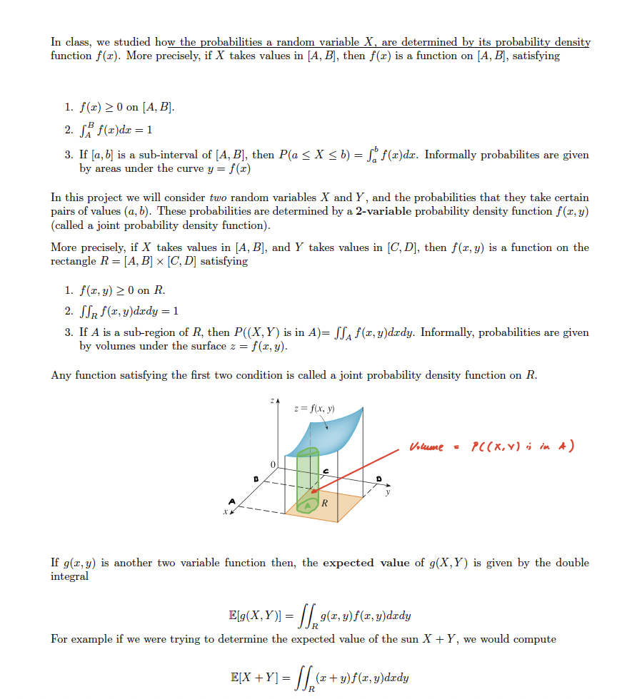 Solved In class, we studied how the probabilities a random | Chegg.com