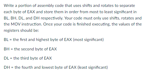 Solved This is a MASM Project Assembly Code for x86 | Chegg.com