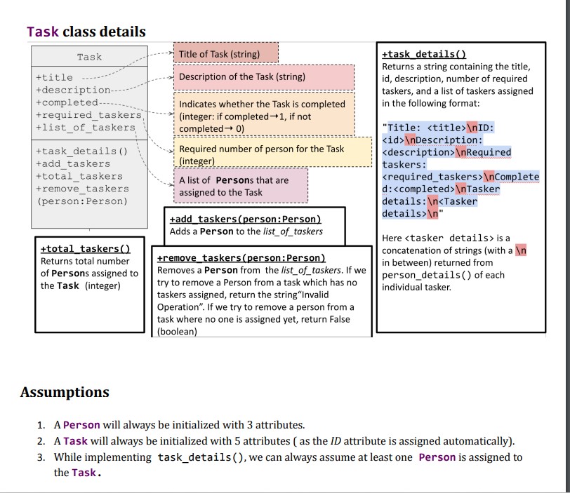 Solved Code Template class Person: \#initialize the | Chegg.com