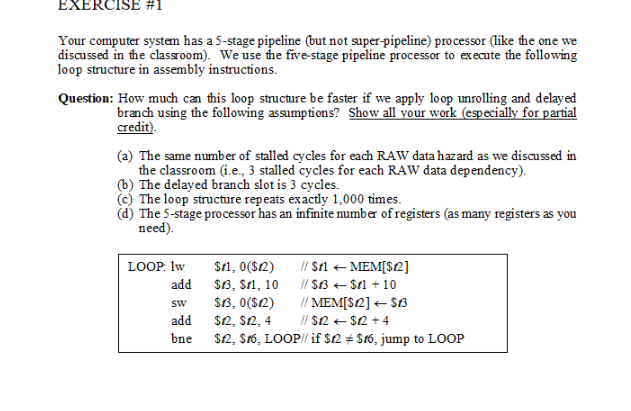 Solved Your computer system has a 5-stage pipeline (but not | Chegg.com