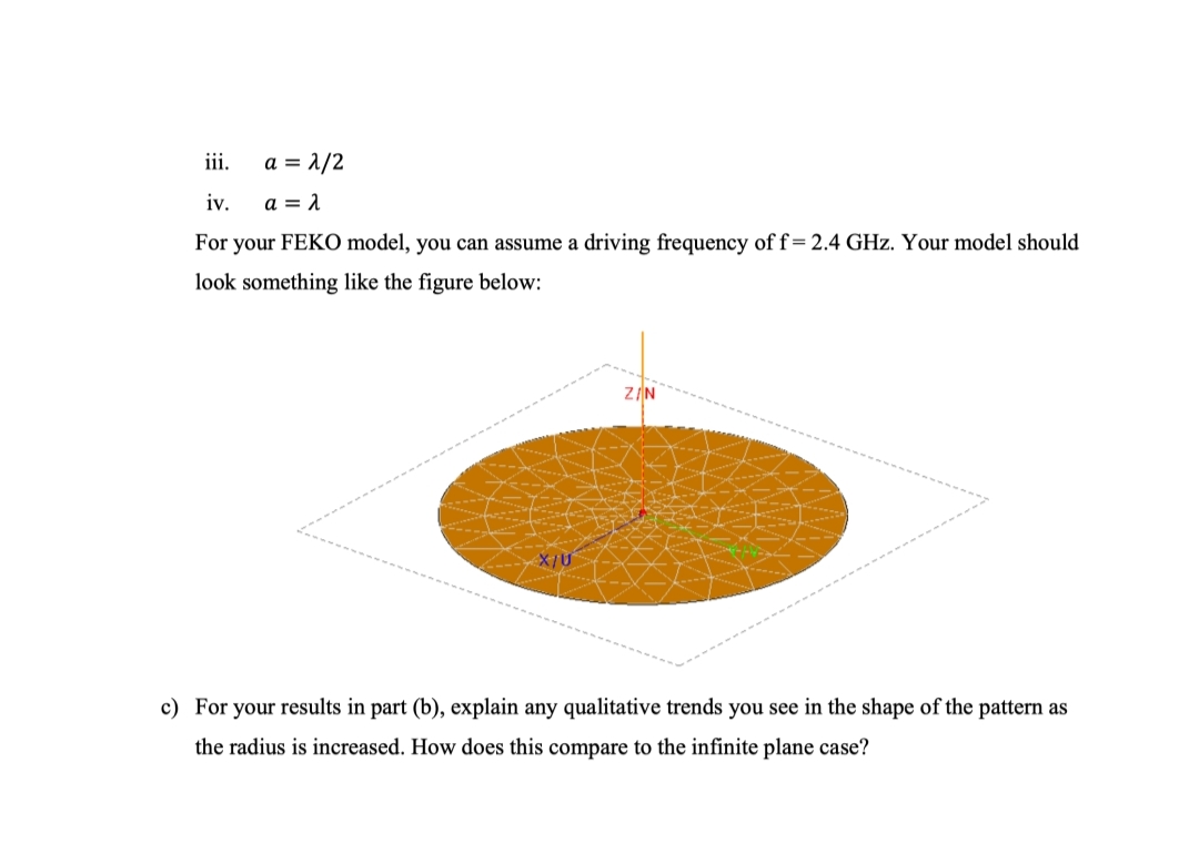 Solved 2. Finite Ground Plane Monopole Antenna (35 pts). | Chegg.com