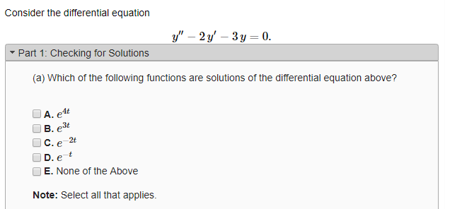 Solved Consider the differential equation y" -2y' - 3y 0. | Chegg.com
