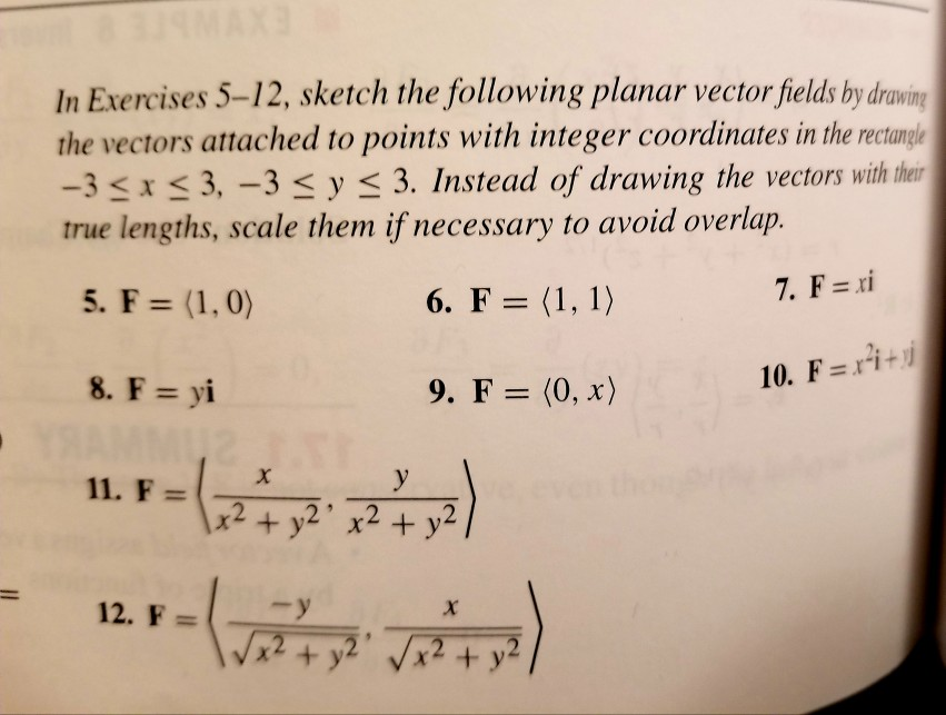 Solved In Exercises 5-12, sketch the following planar vector | Chegg.com