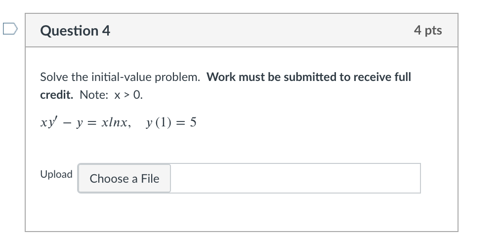 Solved Question 4 4 pts Solve the initial-value problem. | Chegg.com