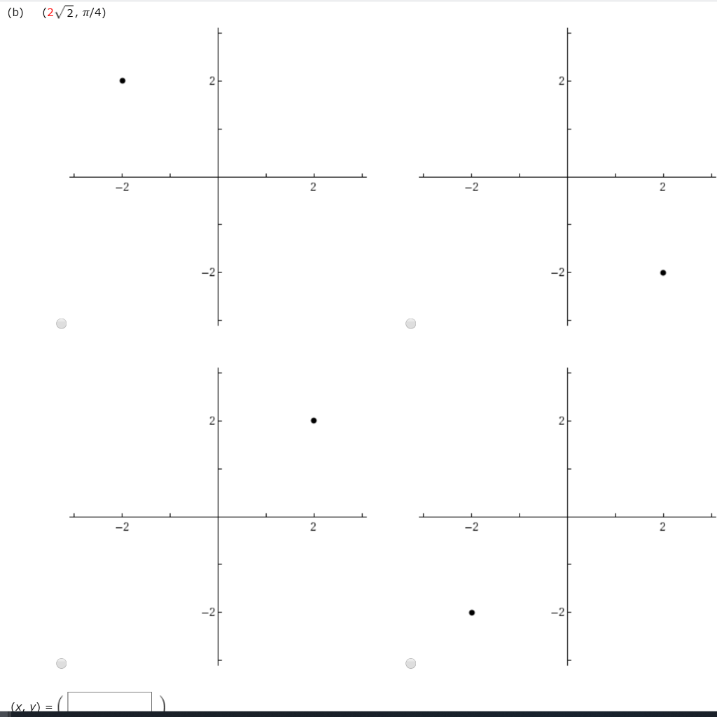 Solved Plot The Point Whose Polar Coordinates Are Given Chegg