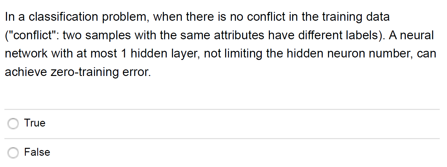Solved In a classification problem, when there is no | Chegg.com